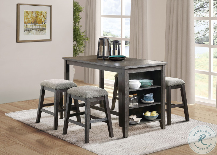 Timbre Gray Counter Height Dining Table from Homelegance | Coleman ...