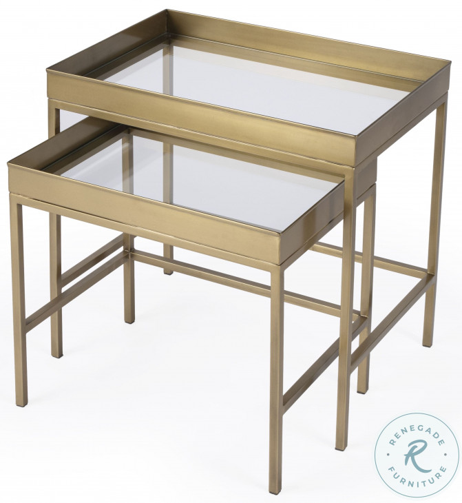 Lenny Antique Gold Nesting Tables From Butler | Coleman Furniture