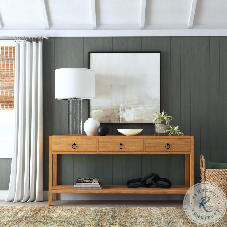 Lark neutral Mango 3 Drawer Console Table From Butler | Coleman Furniture
