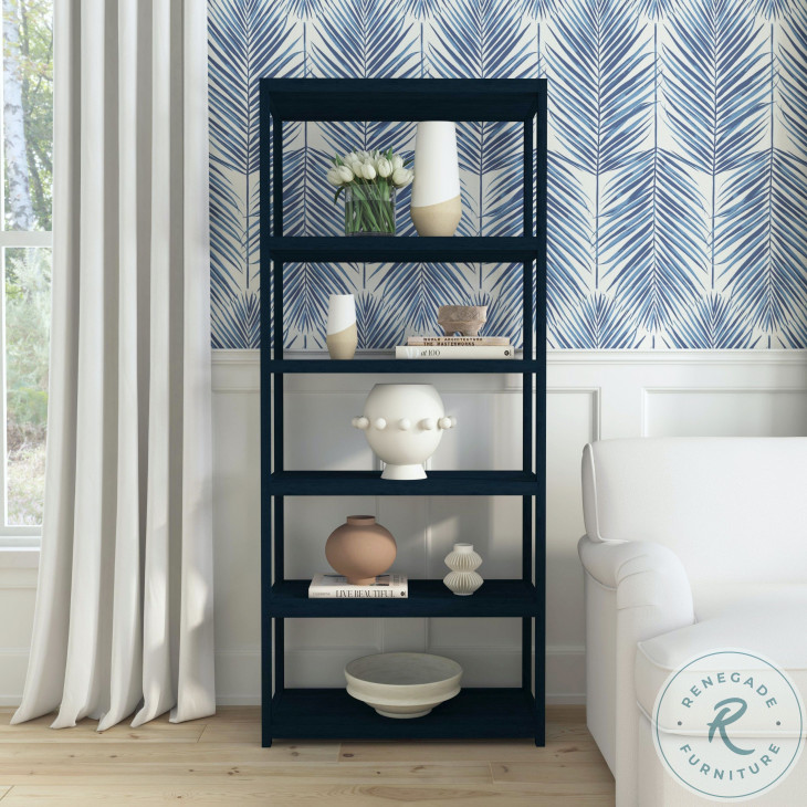 Lark Navy Blue Bookcase From Butler | Coleman Furniture