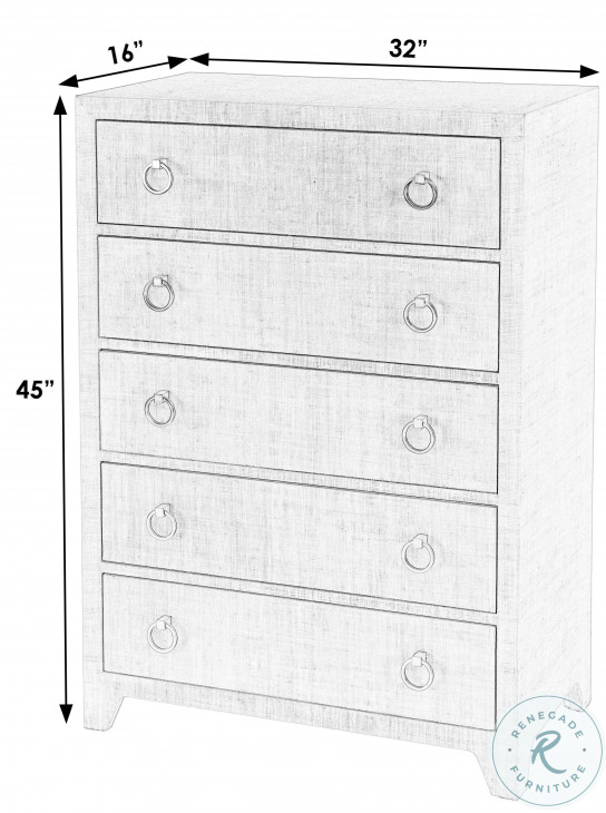 Bar Harbor neutral Raffia Dresser From Butler | Coleman Furniture