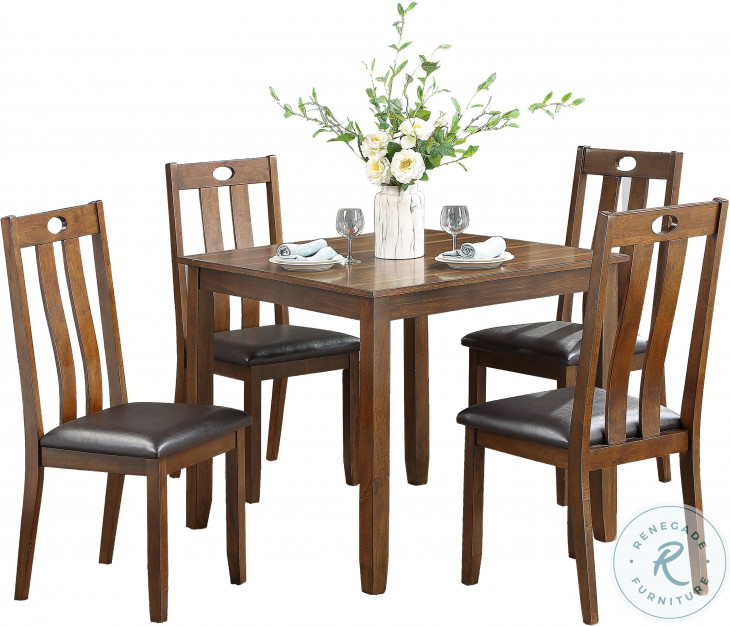Weston Brown 5 Piece Pack Dining Set from Homelegance | Coleman Furniture