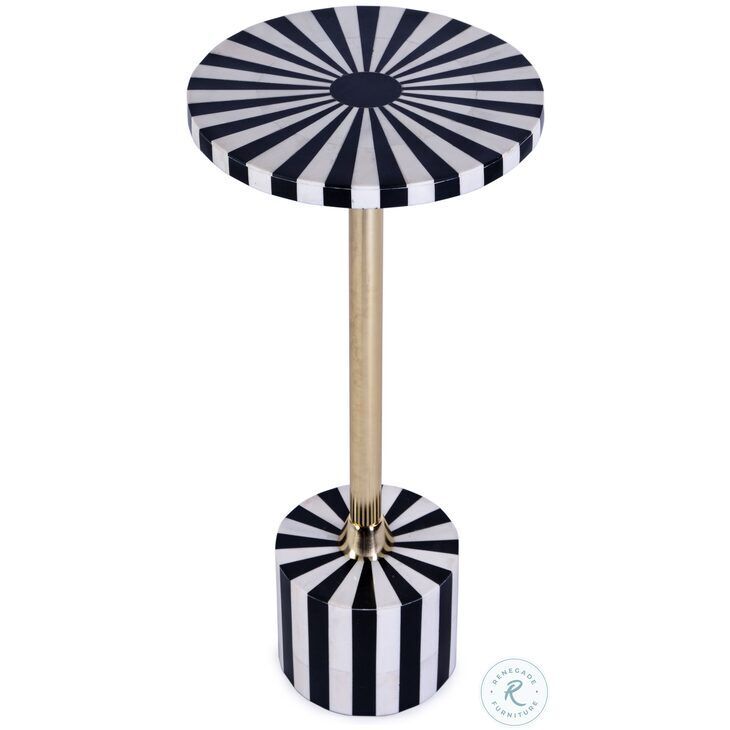 Zane Black And White Bone Inlay Round Side Table From Butler | Coleman ...