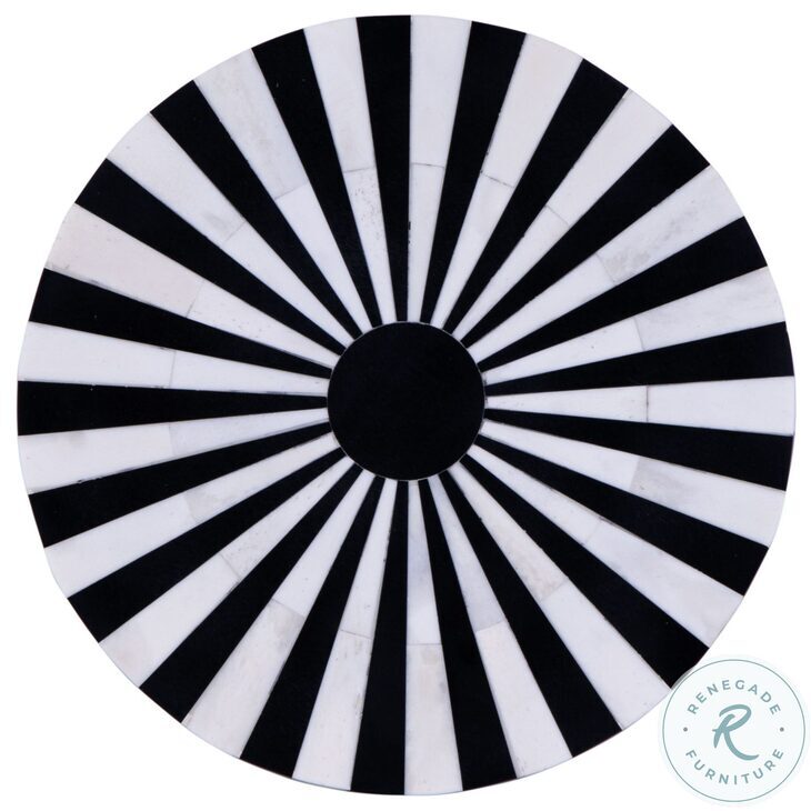 Zane Black And White Bone Inlay Round Side Table From Butler | Coleman ...