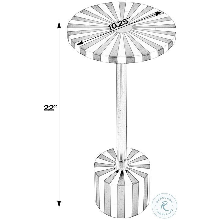 Zane Black And White Bone Inlay Round Side Table From Butler | Coleman ...