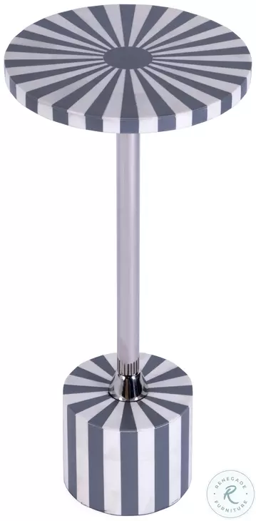 Zane Gray And White Bone Inlay Round Side Table From Butler | Coleman ...