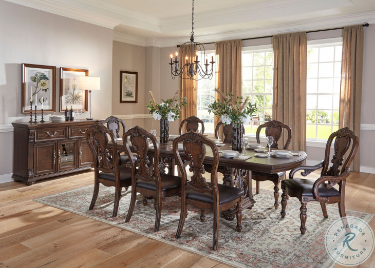 Bergen Dark Oak Extendable Dining Table From Homelegance | Coleman ...