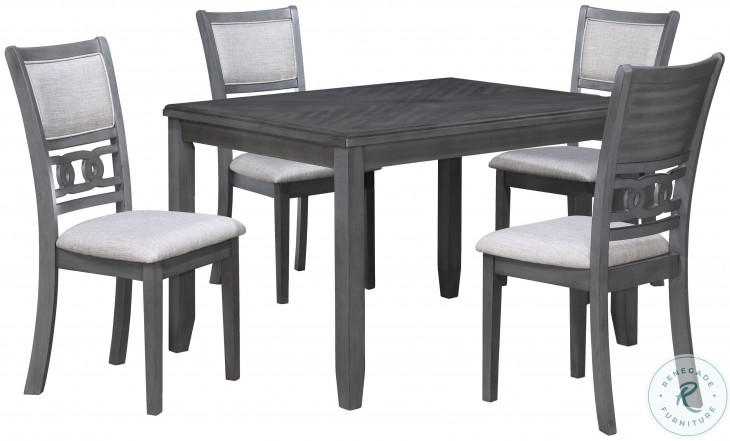 Gia Gray 5 Piece 48" Dining Set From New Classic | Coleman Furniture