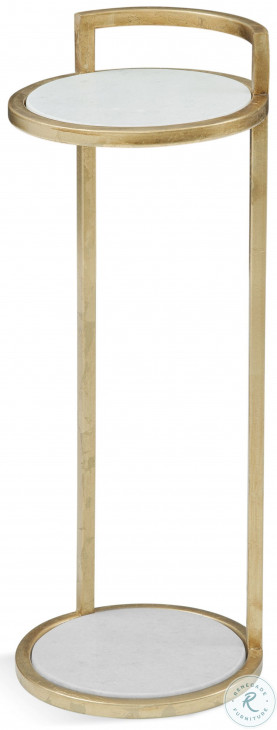 Surrey Gold Leaf and White Marble Surrey Scatter Table from Bassett ...