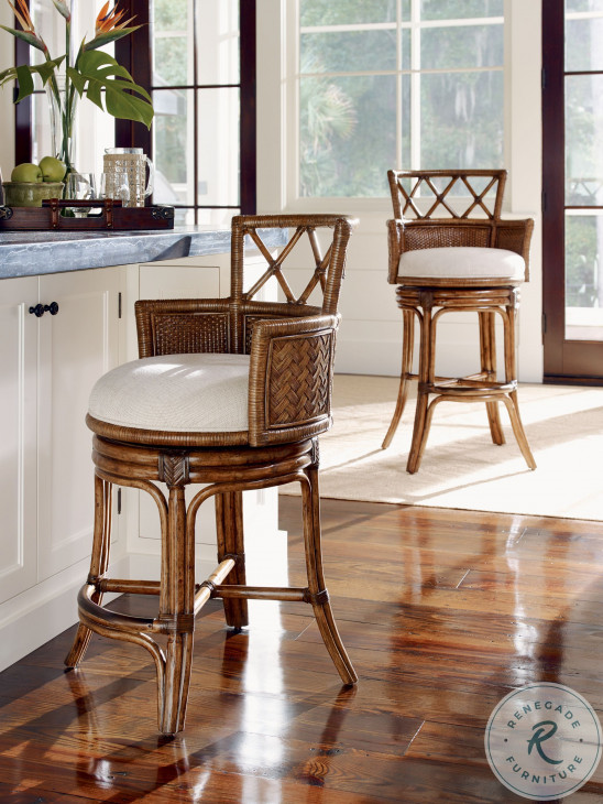 Bali Hai Kamala Bay Swivel Counter Stool from Tommy Bahama (01-0593-815 ...
