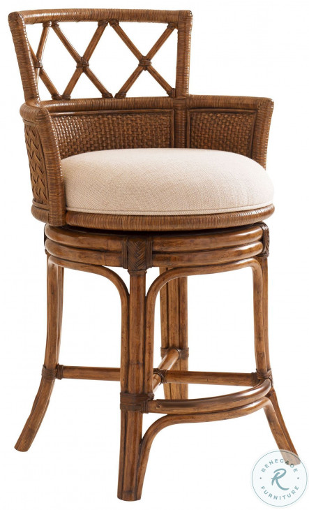 Bali Hai Kamala Bay Swivel Counter Stool from Tommy Bahama (01-0593-815 ...