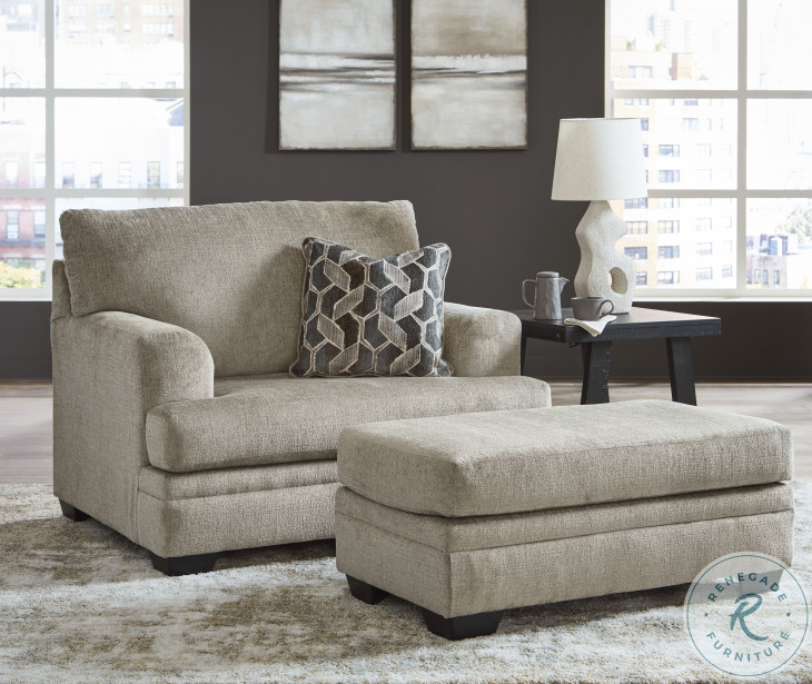 Stonemeade Taupe Ottoman From Ashley Furniture | Coleman Furniture