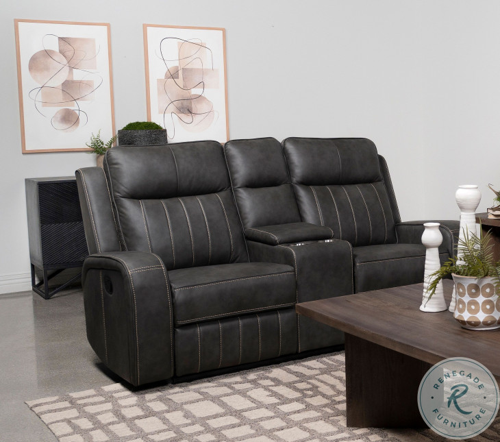 Raelynn Gray Reclining Loveseat From Coaster Furniture | Coleman Furniture