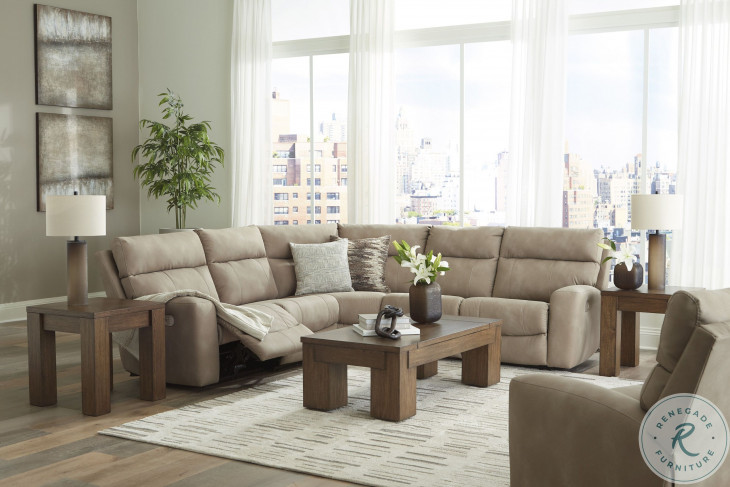 Next Gen DuraPella Sand Power Reclining Sectional from Ashley Furniture | Coleman Furniture