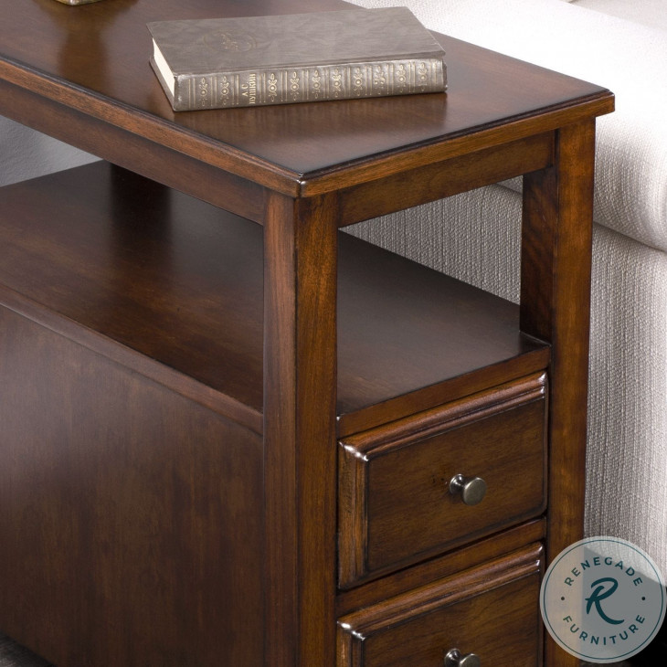 Marcus Antique Cherry Chairside Table | HomeGalleryStores.com | 6191011