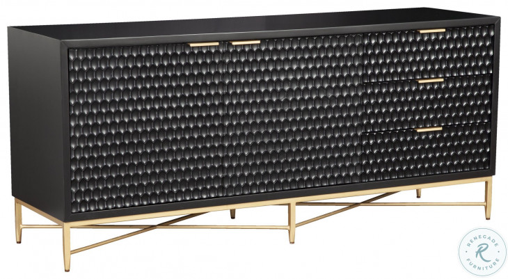 Black Pearl TV Console From Alpine | Coleman Furniture