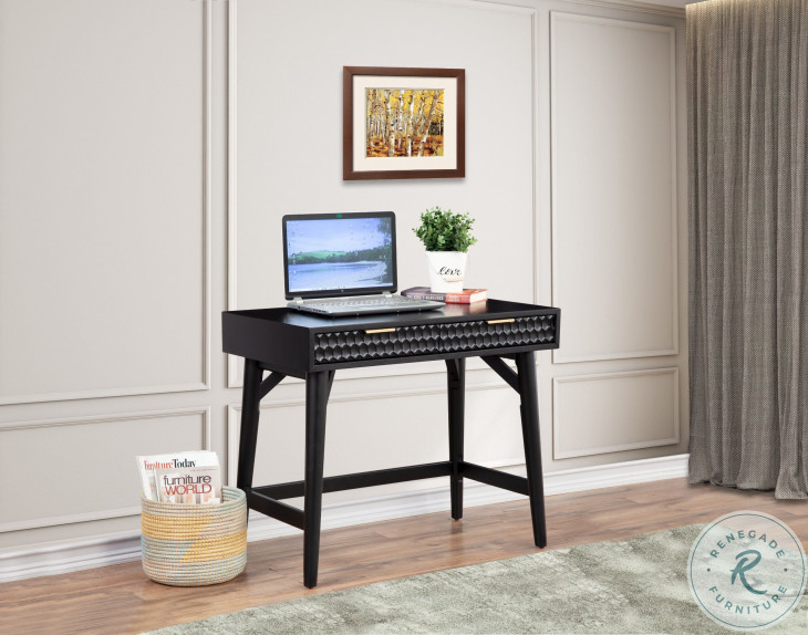 Black Pearl Mini Desk From Alpine | Coleman Furniture