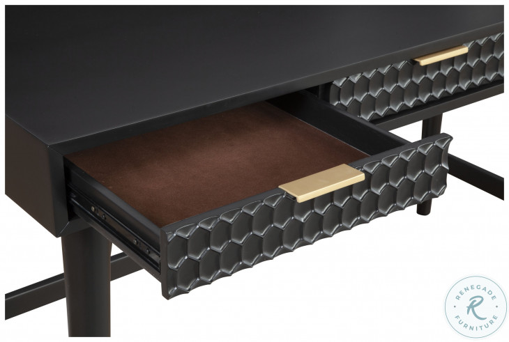 Black Pearl Large Desk From Alpine | Coleman Furniture