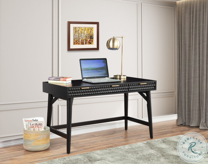 Black Pearl Large Desk From Alpine | Coleman Furniture