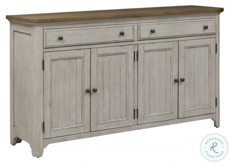 Farmhouse Reimagined Antique White Server from Liberty | Coleman Furniture