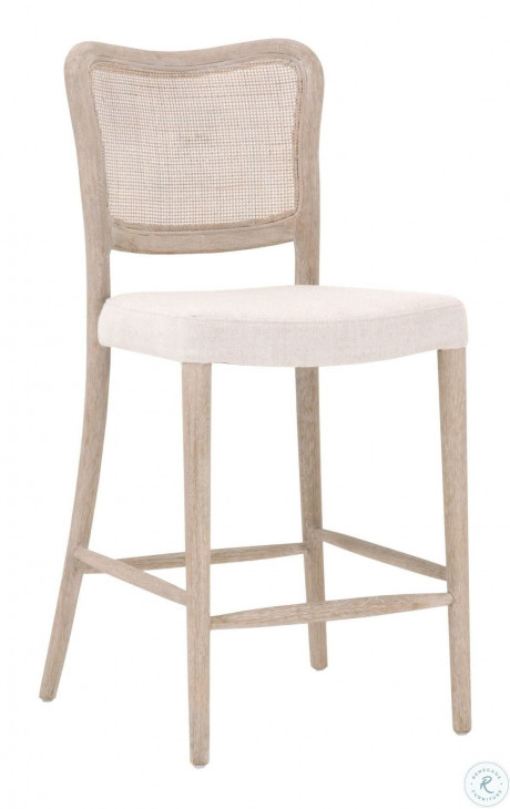 Cela Bisque And Natural Gray Oak Counter Height Stool From Essentials ...