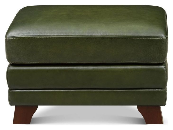 green rectangle ottoman