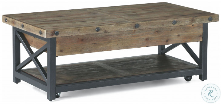 Carpenter Light Brown Rectangular Lift Top Cocktail Table From ...