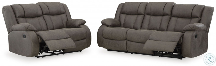 First Base Gunmetal Reclining Sofa From Ashley Furniture | Coleman ...