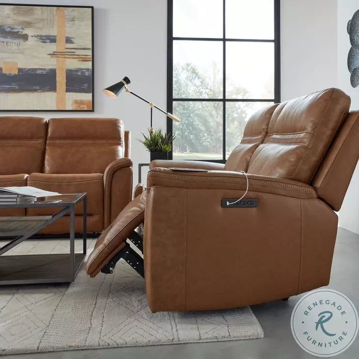 Camel leather loveseat store