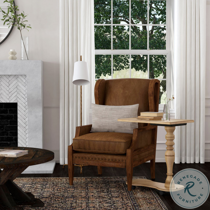 Mabry Antique Beige Mobile Tray Table From Butler | Coleman Furniture