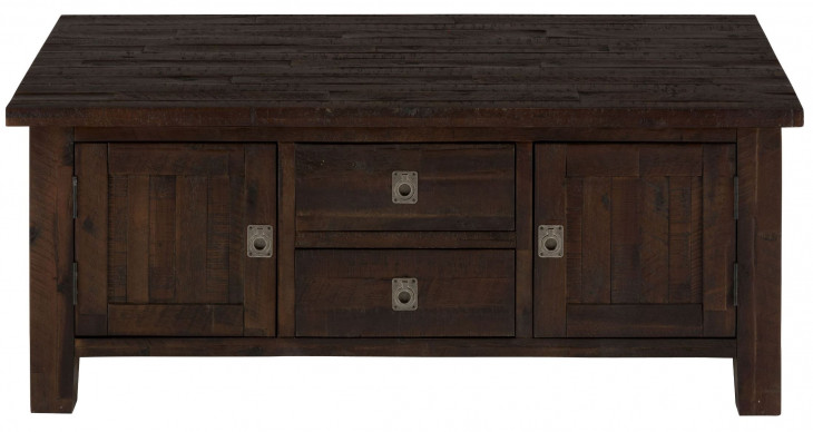 Kona Grove Rustic Chocolate Rectangular Box Cocktail Table from Jofran ...