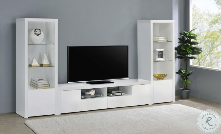Jude High Gloss White 79" TV Stand From Coaster Furniture | Coleman ...
