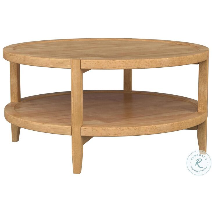 Camillo Maple Round Coffee Table From Coaster Furniture | Coleman Furniture