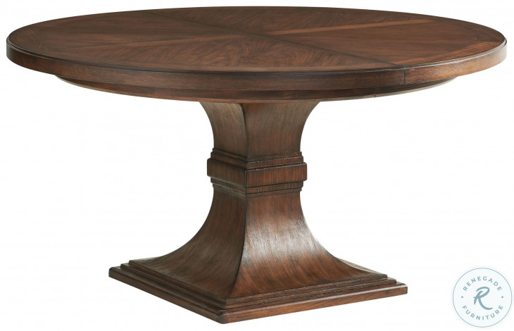 Silverado Brown Palo Alto Extendable Round Dining Table From Lexington ...