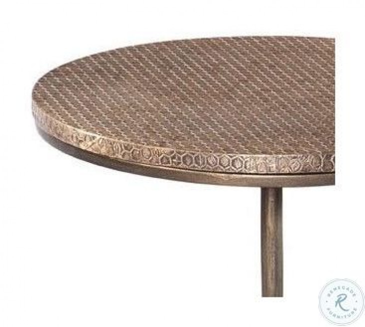 Antique bronze accent table store
