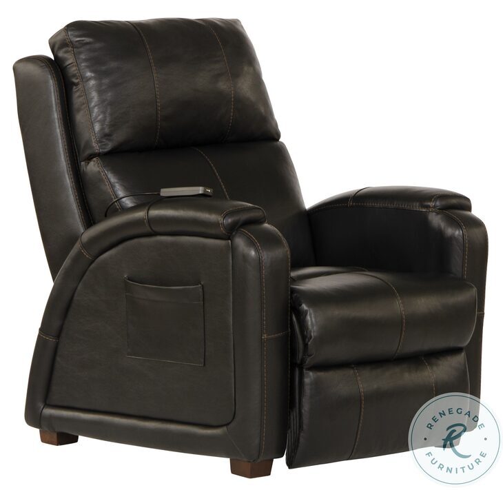 Reliever Black Lay Flat Power Recliner with Power Headrest, Lumbar And ...