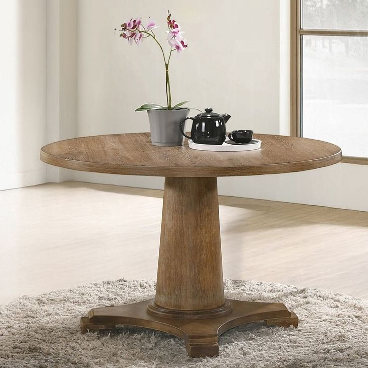 Yotam Salvaged Oak 48" Round Dining Table From Acme Furniture | Coleman ...