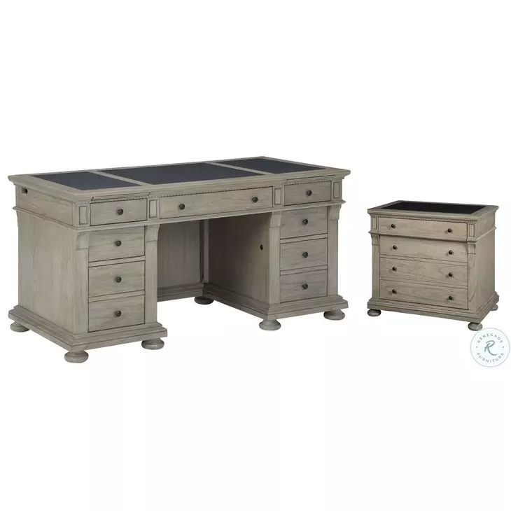 Wellington Driftwood Junior Executive Home Office Set from Hekman ...