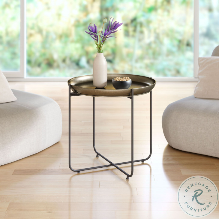 Bronson Bronze Side Table From Zuo | Coleman Furniture