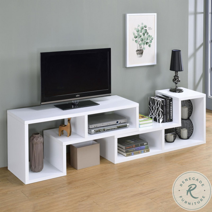800330 White TV Console from Coaster (800330) | Coleman Furniture