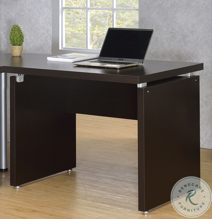 Skylar Cappuccino Computer Desk from Coaster (800892) | Coleman Furniture