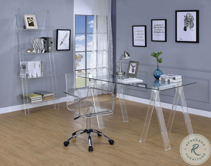 Amaturo Clear Acrylic Bookcase from Coaster | Coleman Furniture