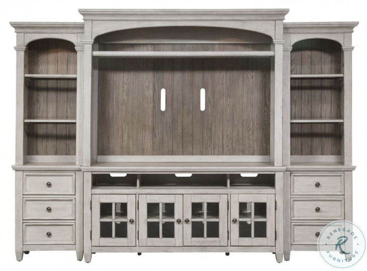 Heartland Antique White Entertainment Wall Unit from Liberty | Coleman ...