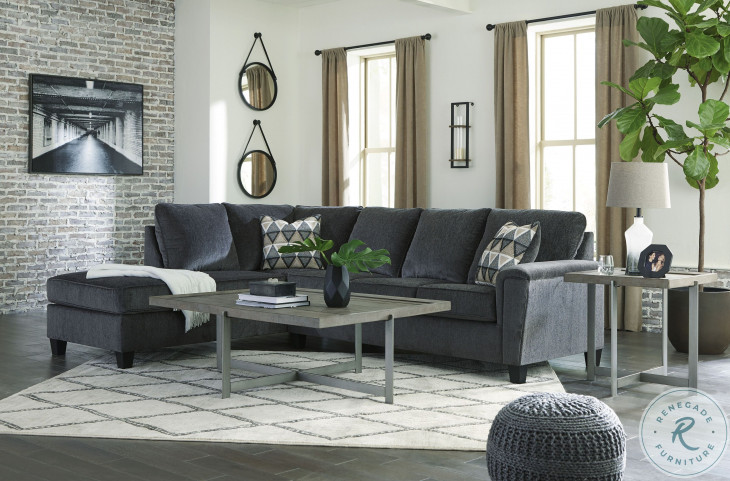 Abinger Smoke 2 Piece LAF Sectional Bundle From Ashley Furniture ...