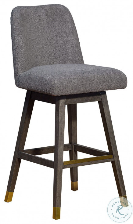 Amalie Gray Swivel Bar Stool From Armen Living | Coleman Furniture