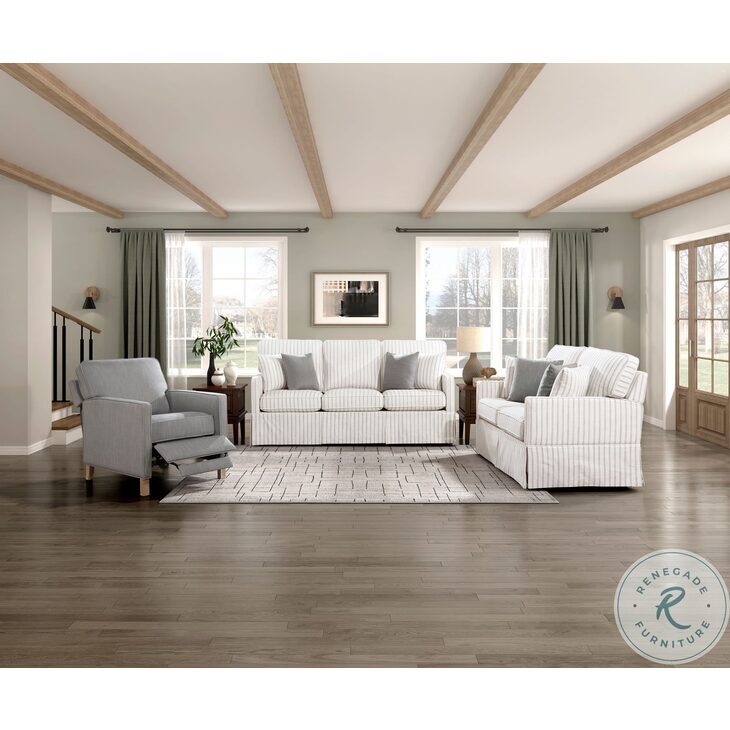 Hampstead Gray Push Back Recliner From Homelegance | Coleman Furniture