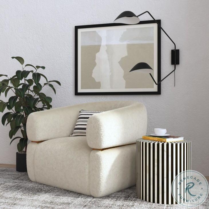 Teague Black And White Bone Accent Table From Bassett Mirror | Coleman ...