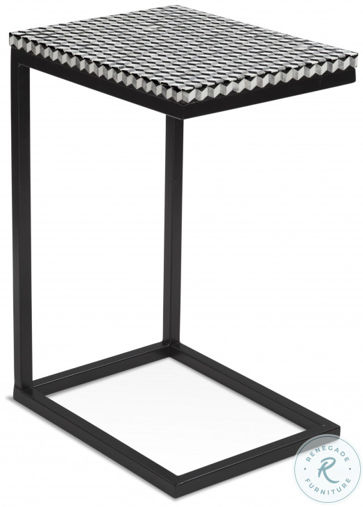 Nava Black And White Bone Accent Table From Bassett Mirror | Coleman ...
