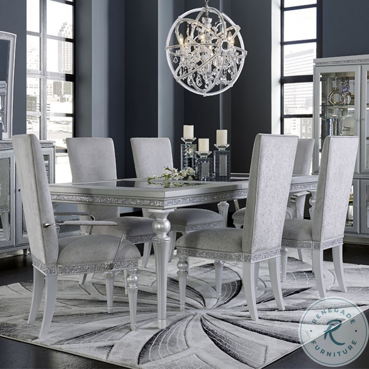 Melrose Dove Upholstered Extendable Dining Table from Aico | Coleman ...