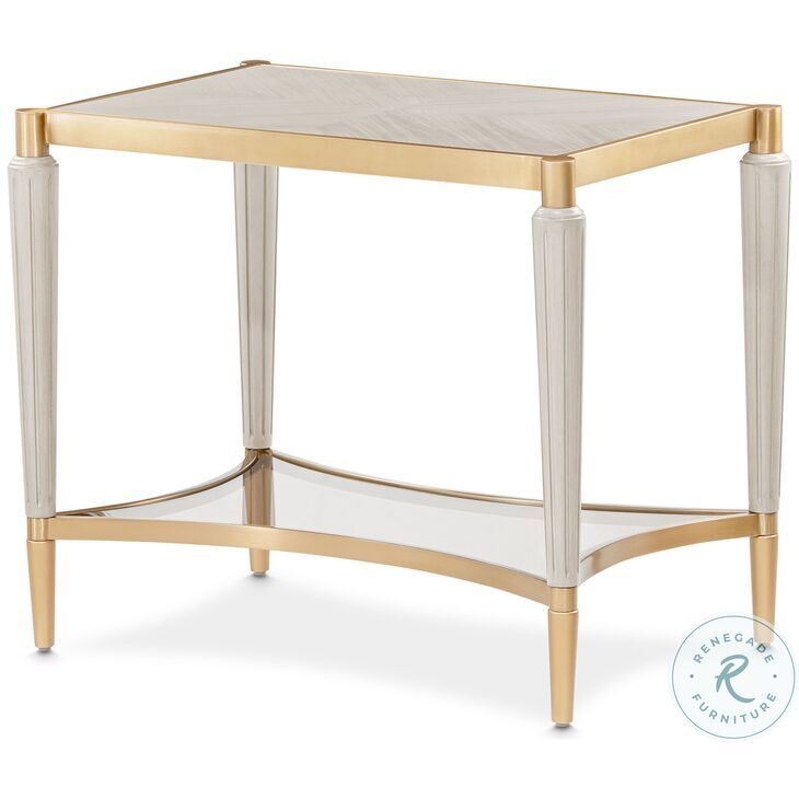 St. Helena Dove Gray And Bronze End Table From Casa Luxe | Coleman ...